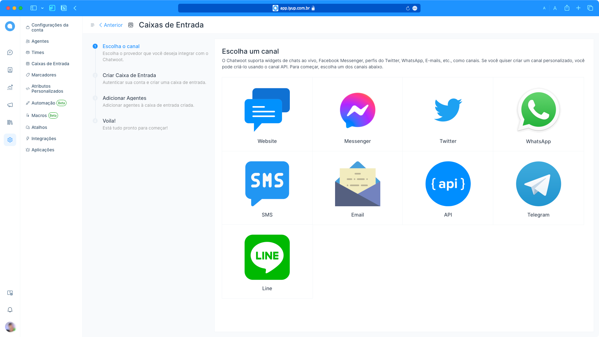 iYup Multichat – Seu sistema Multi-Canais
