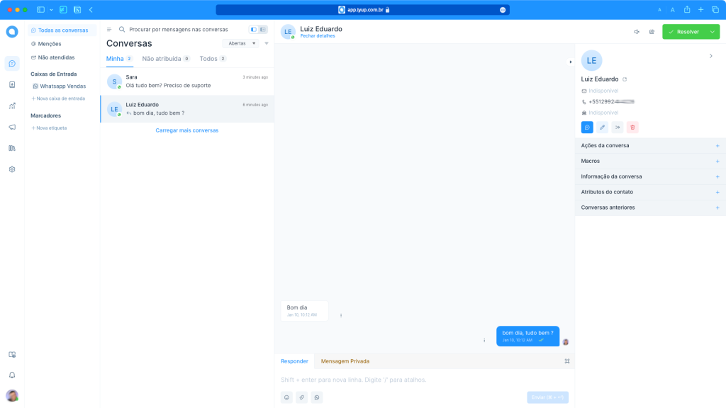 iYup Multichat – Seu sistema Multi-Canais